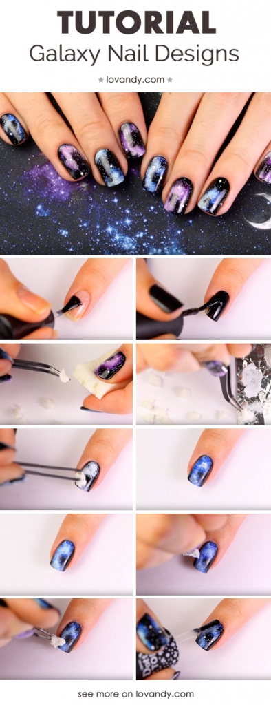 How To Make A Galaxy Nails – DIY Tutorial