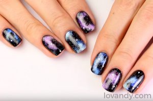 How To Make A Galaxy Nails – DIY Tutorial