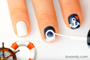 DIY: How To Make Cute Anchor Nail Design